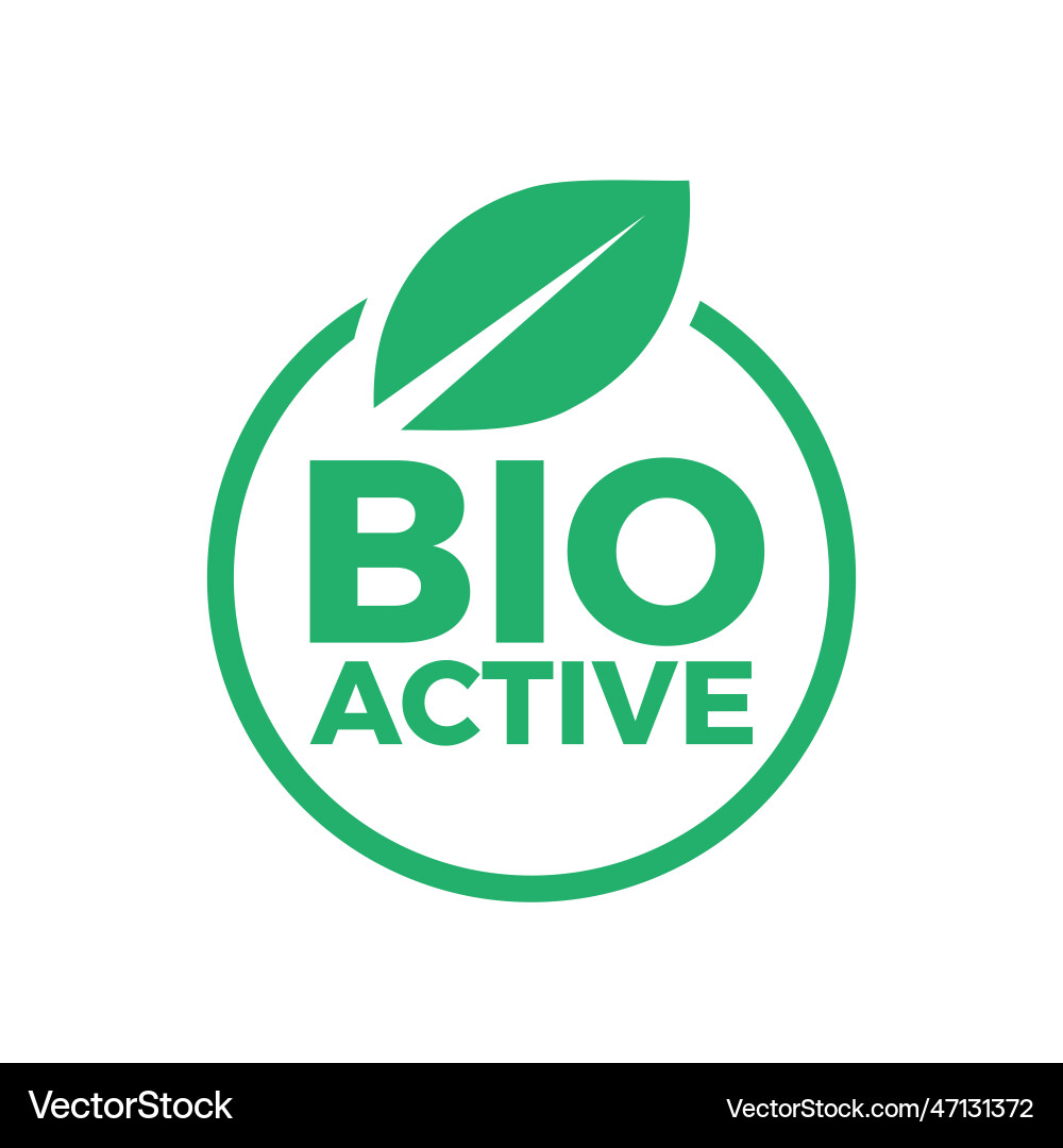 Bioactive product formula recipe icon logo badge Vector Image