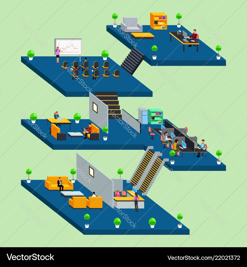 Business people working in the office Royalty Free Vector