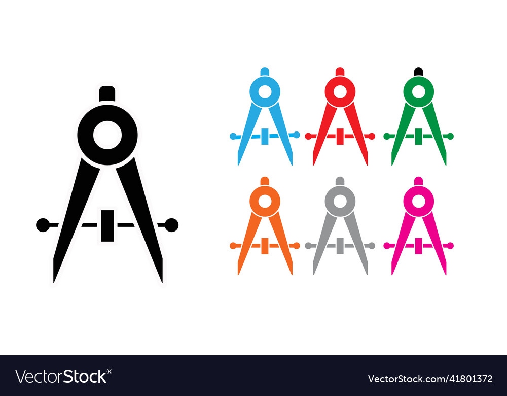 Compass icon set Royalty Free Vector Image - VectorStock