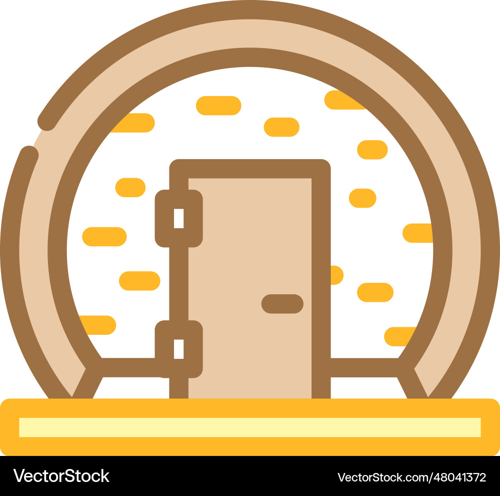 Glamping tent comfort color icon Royalty Free Vector Image