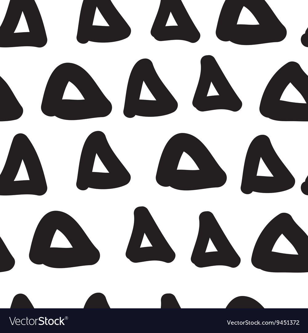 Hand-painted seamless pattern with triangle Vector Image