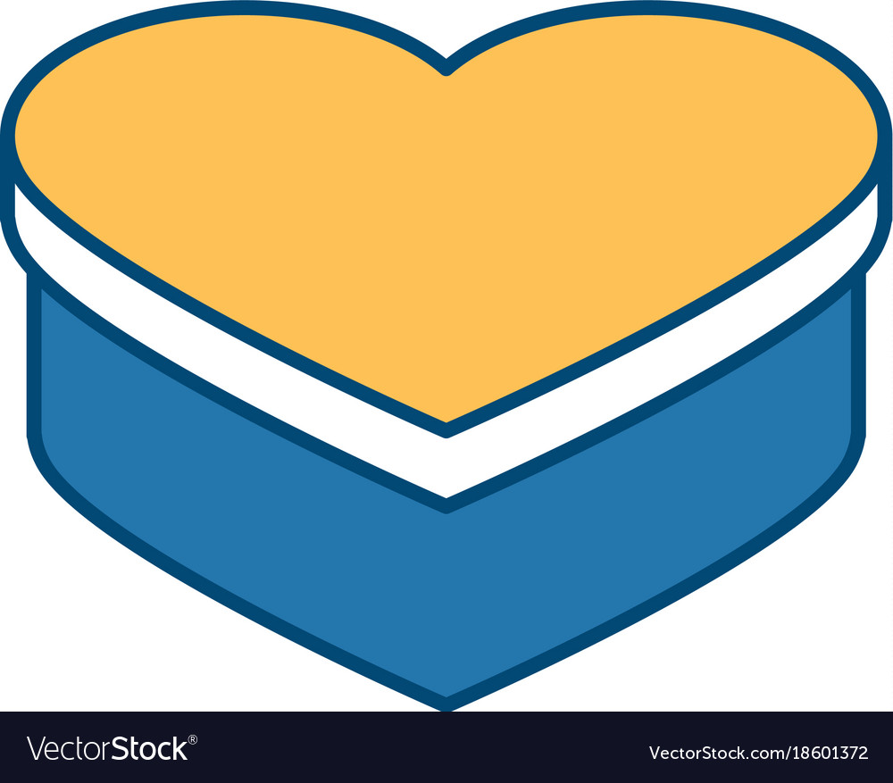 Heart shape box Royalty Free Vector Image - VectorStock
