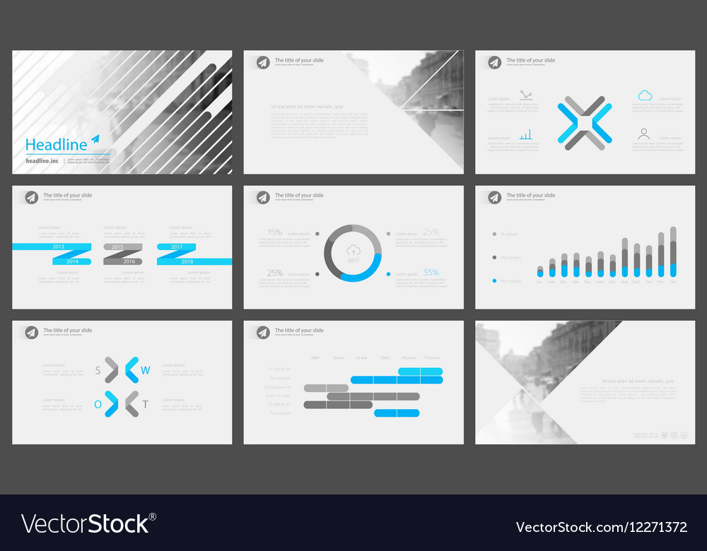 Infographic elements for presentation templates Vector Image