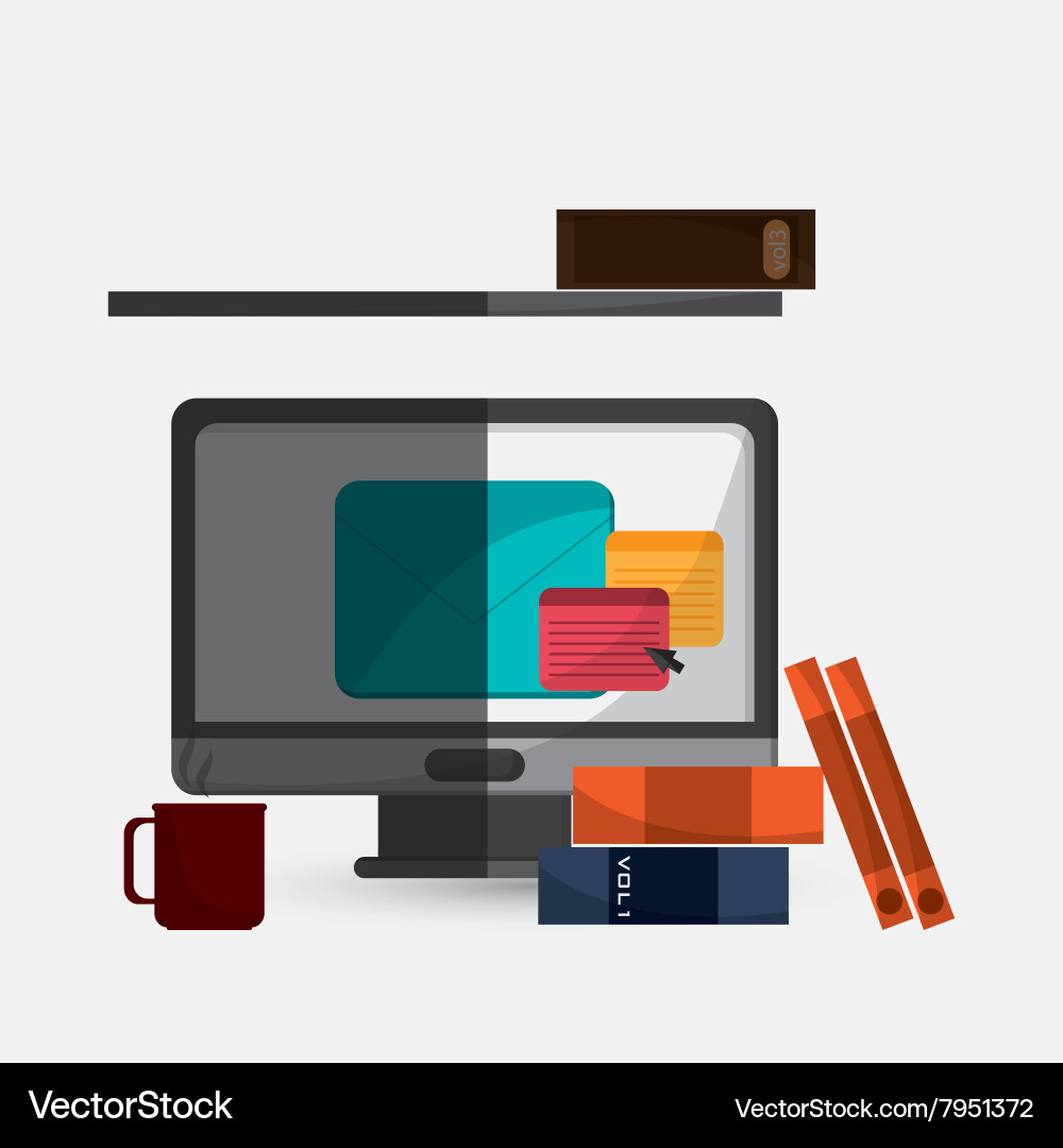 Office icon design Royalty Free Vector Image - VectorStock