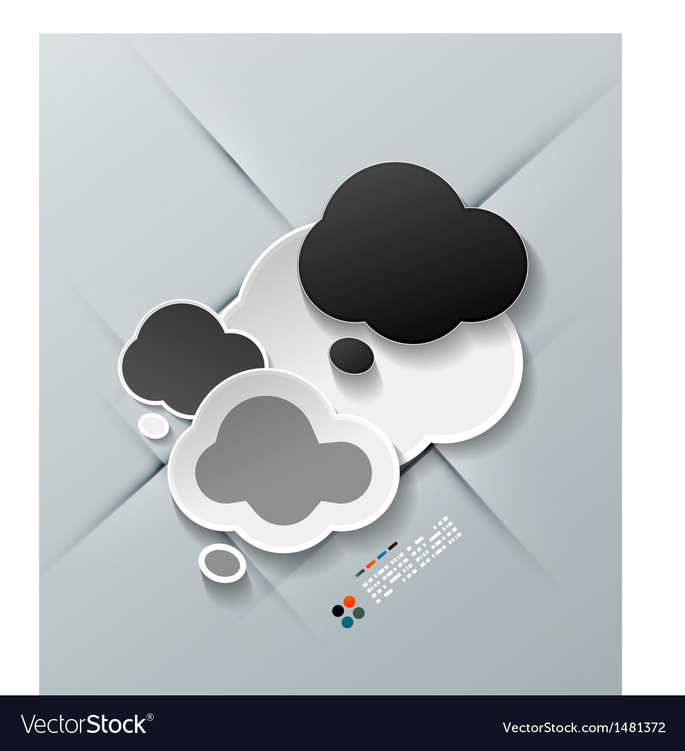 Paper cloud modern design Royalty Free Vector Image