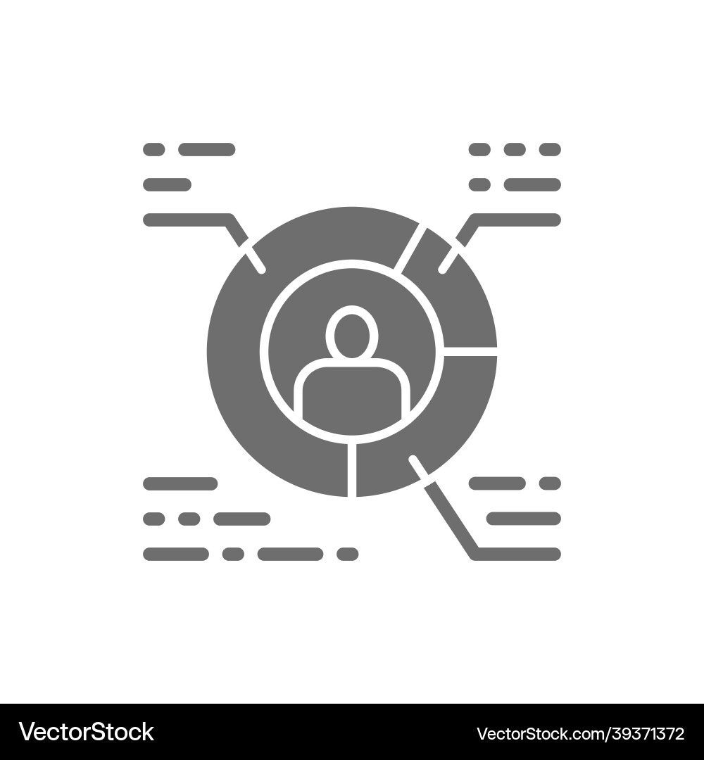 Resume circular diagram with person worker Vector Image