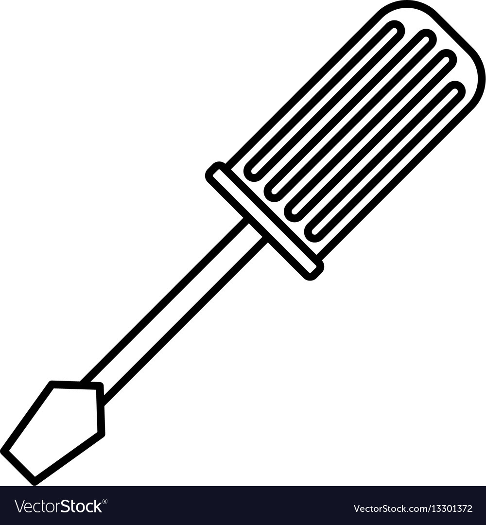 Screwdriver construction tool Royalty Free Vector Image