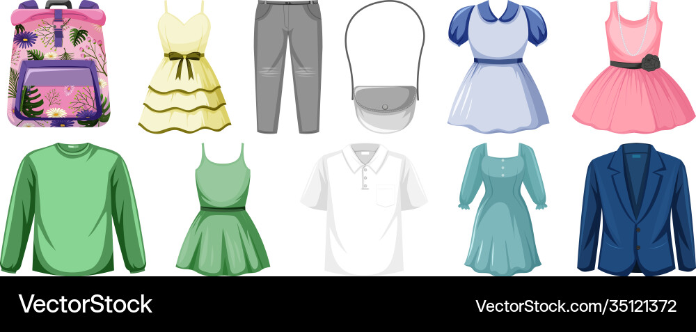 Set clothes mock up Royalty Free Vector Image - VectorStock