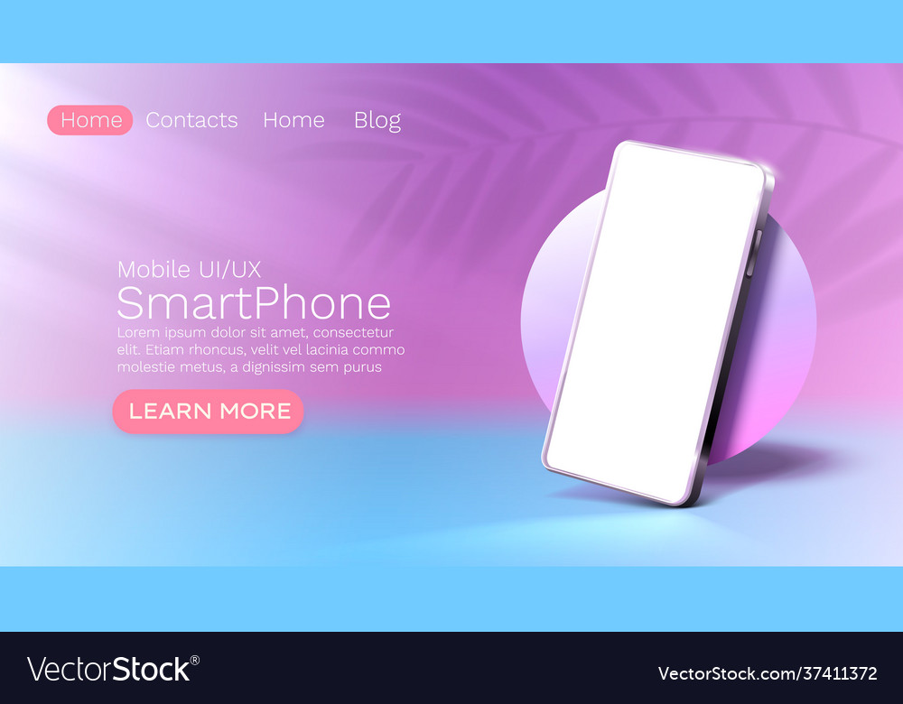 Smartphone mobile screen technology Royalty Free Vector