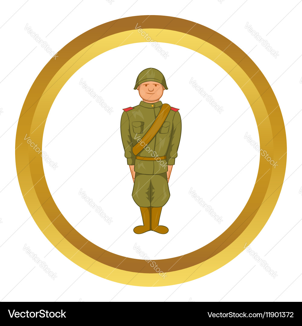 Soviet uniform of world war ii icon Royalty Free Vector