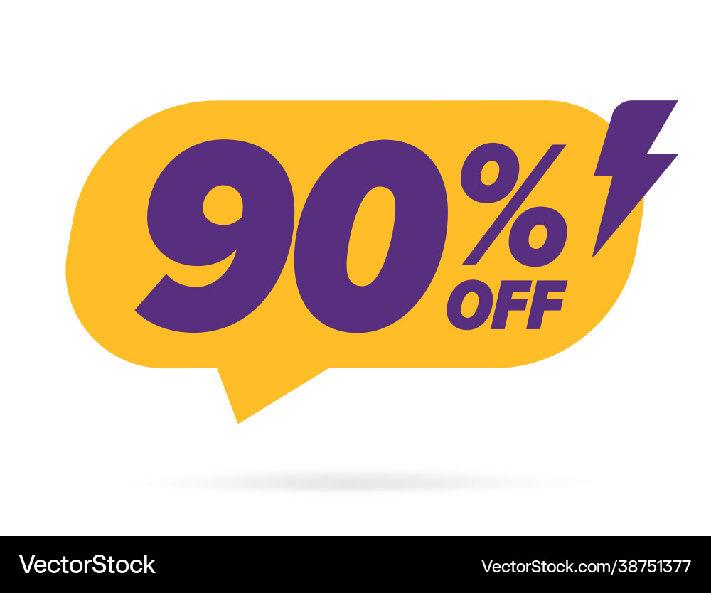 90 percent off wholesale template isolated Vector Image