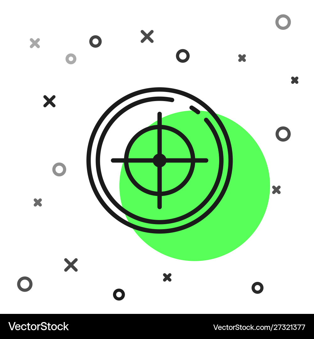 Black line target sport for shooting competition Vector Image