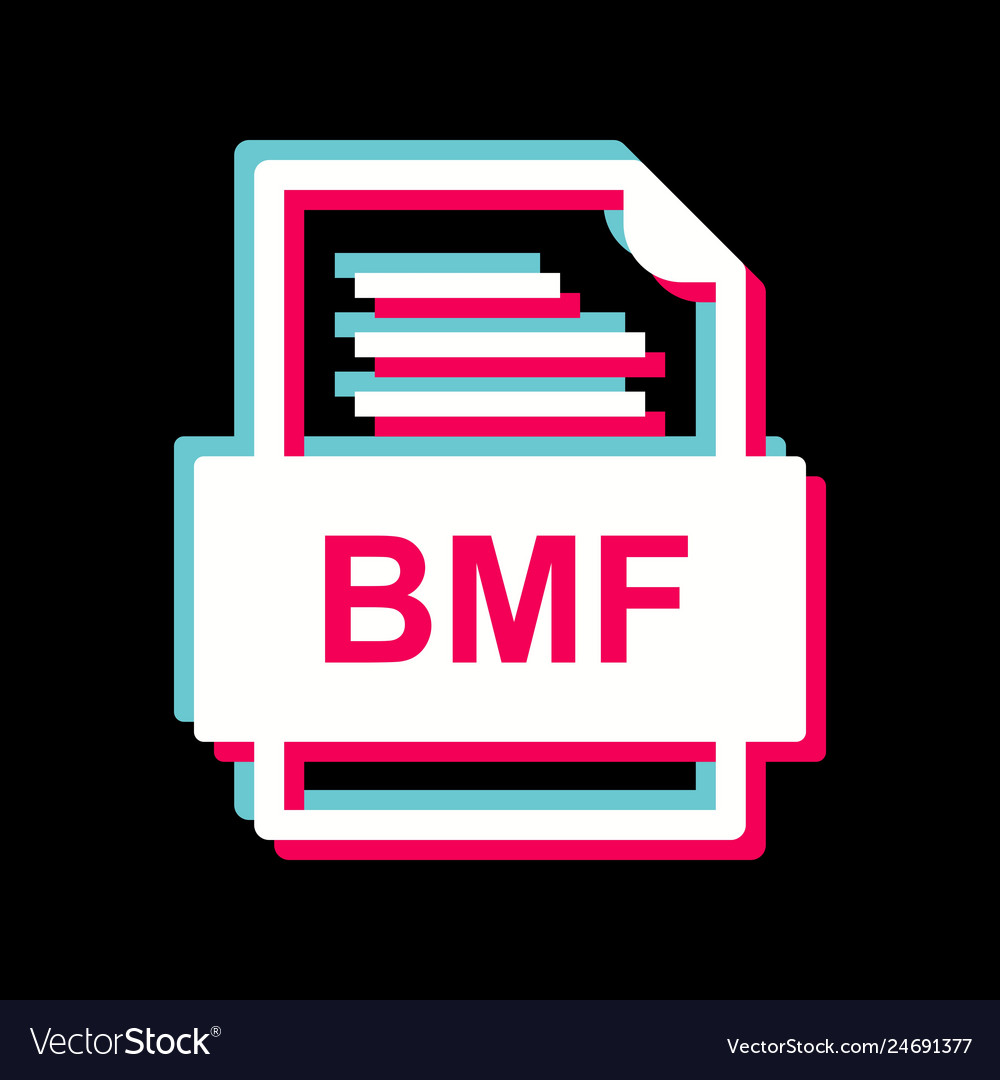Bmf file document icon Royalty Free Vector Image
