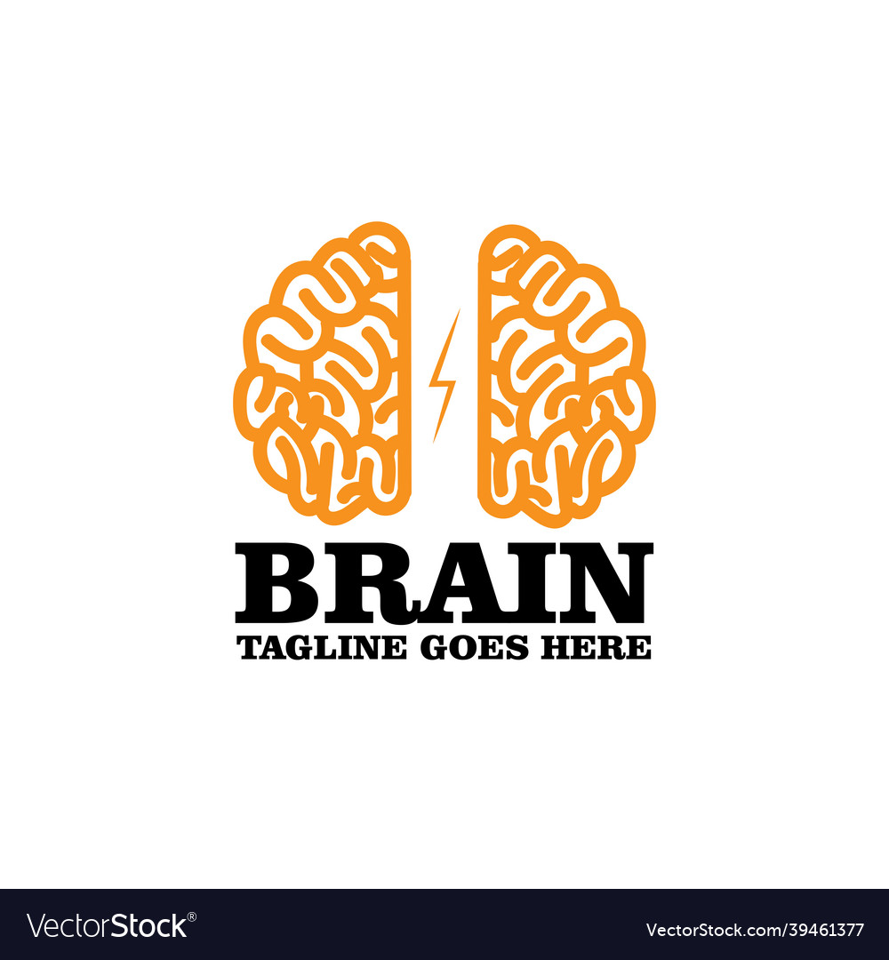 Brain design logo Royalty Free Vector Image - VectorStock
