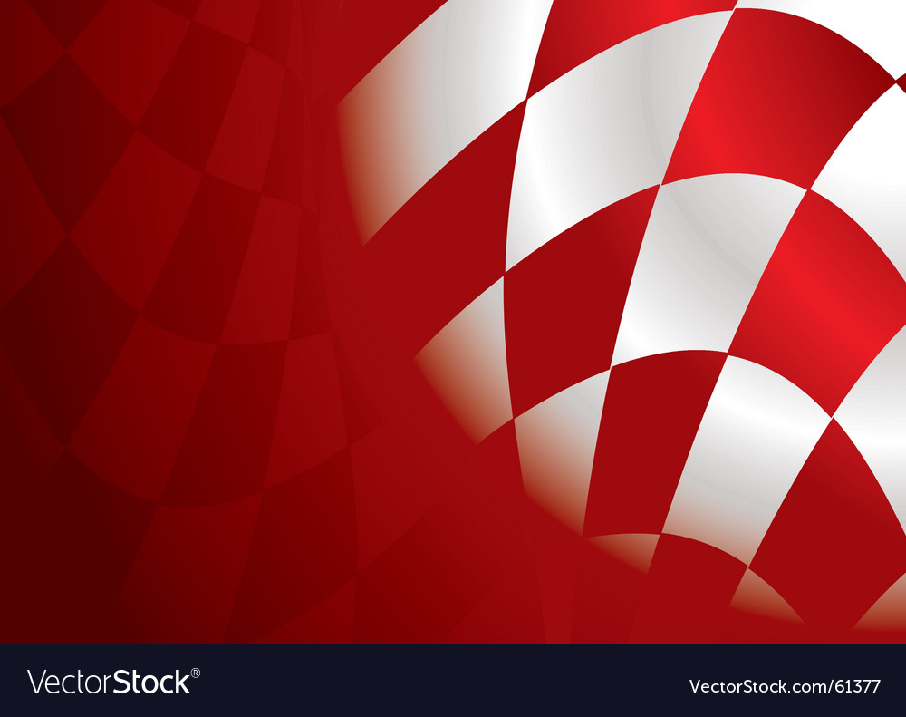 Checkered corner red Royalty Free Vector Image