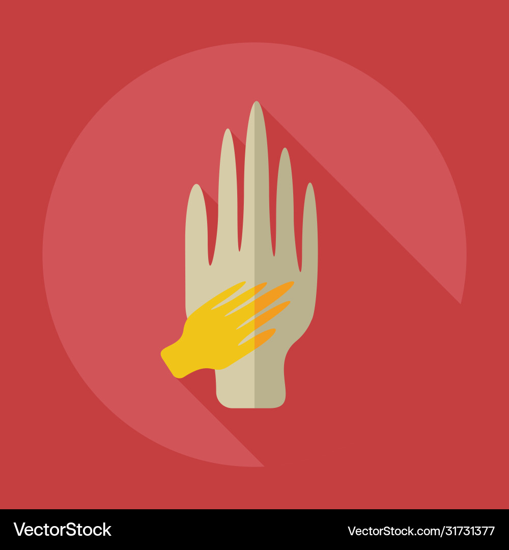 Flat modern design with shadow icons arm in arm Vector Image