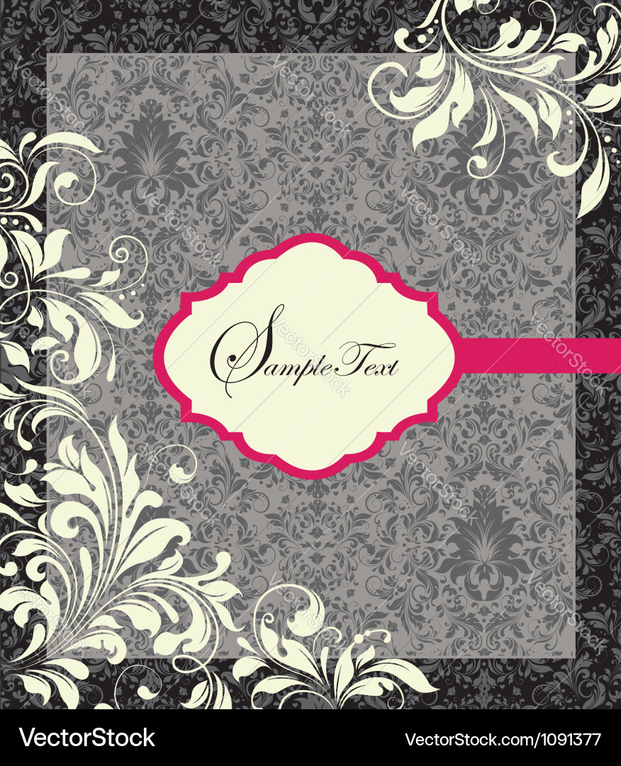 Floral invitation card with place for text Vector Image