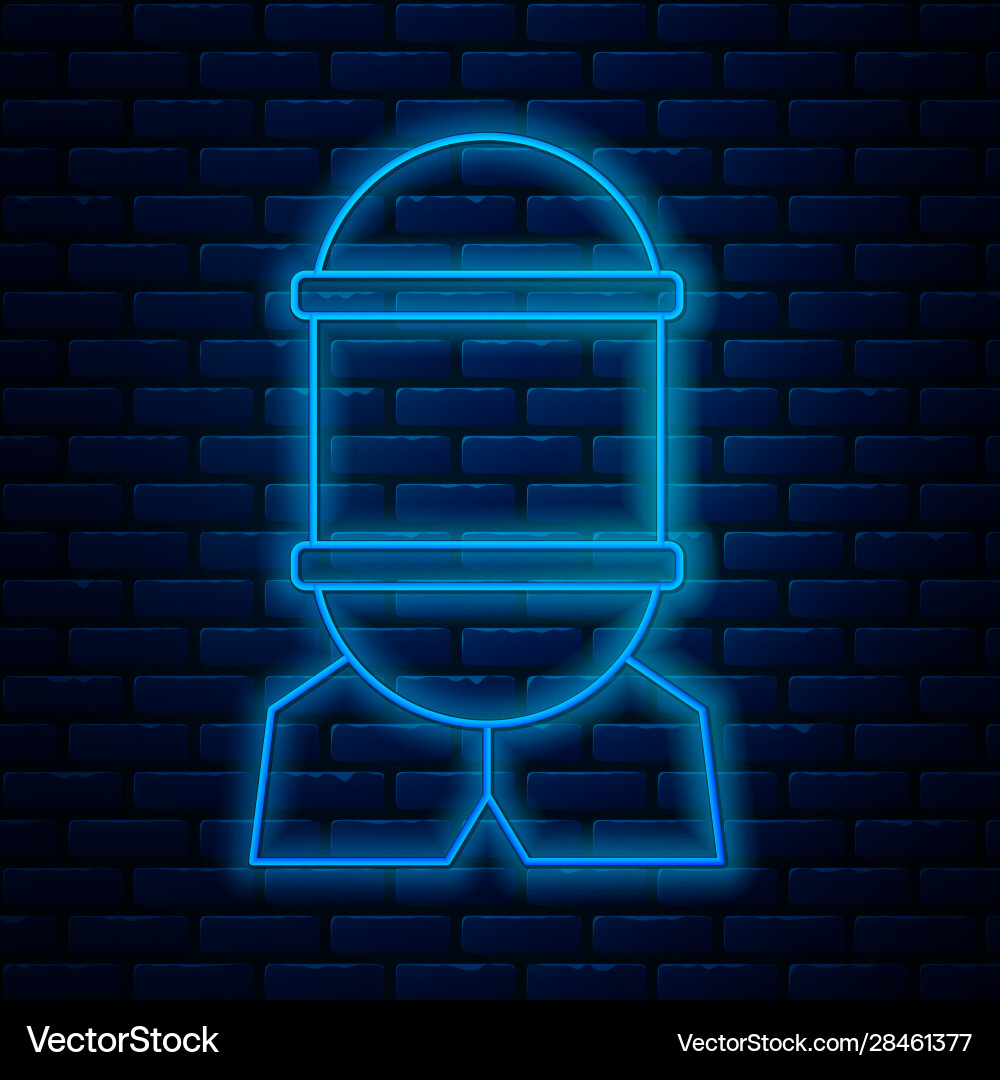 Glowing neon line aviation bomb icon isolated Vector Image