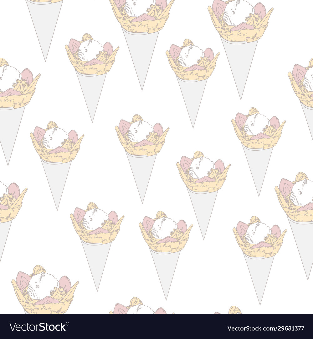 Seamless pattern crepes Royalty Free Vector Image