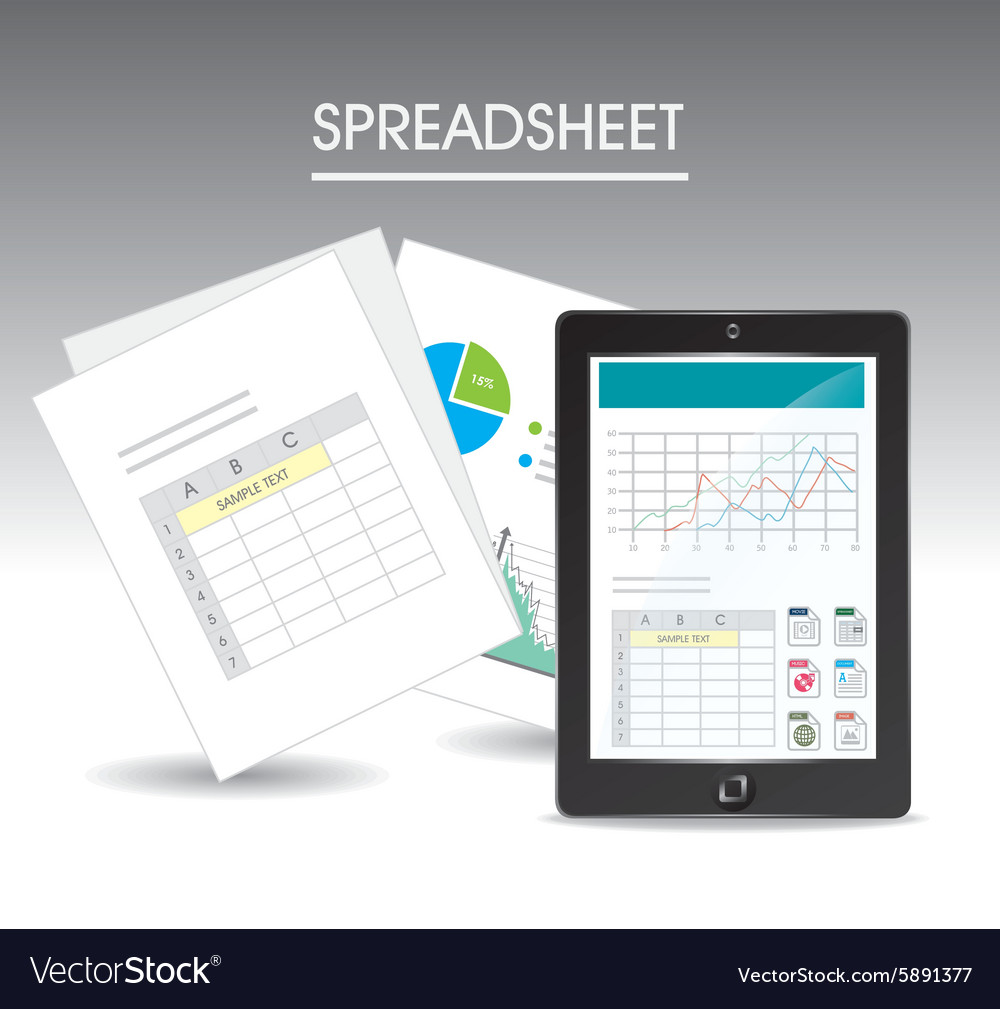 Spreadsheet design Royalty Free Vector Image - VectorStock