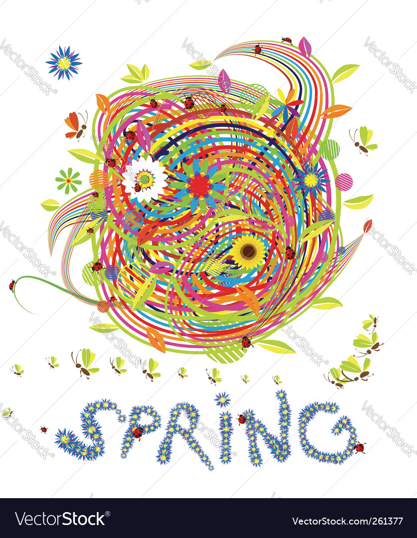 Spring tree Royalty Free Vector Image - VectorStock