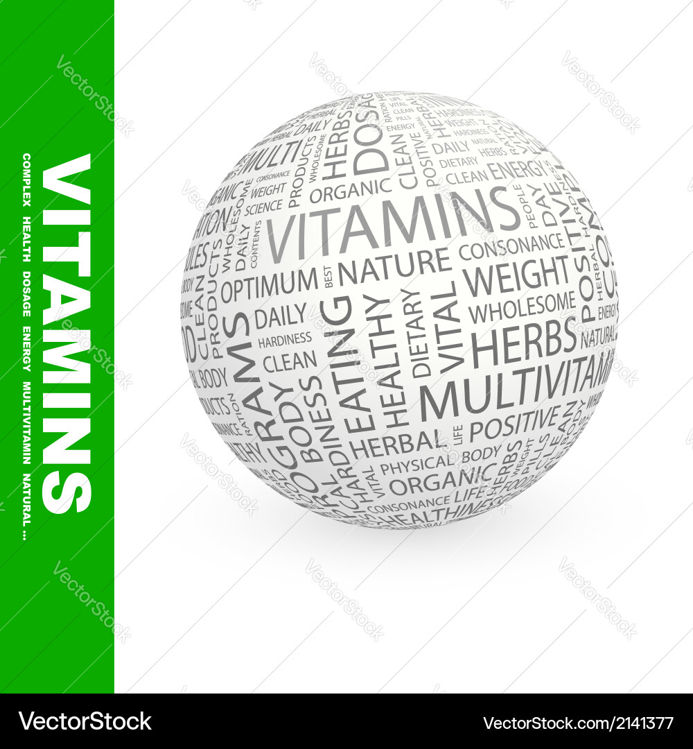 Vitamins Royalty Free Vector Image - VectorStock