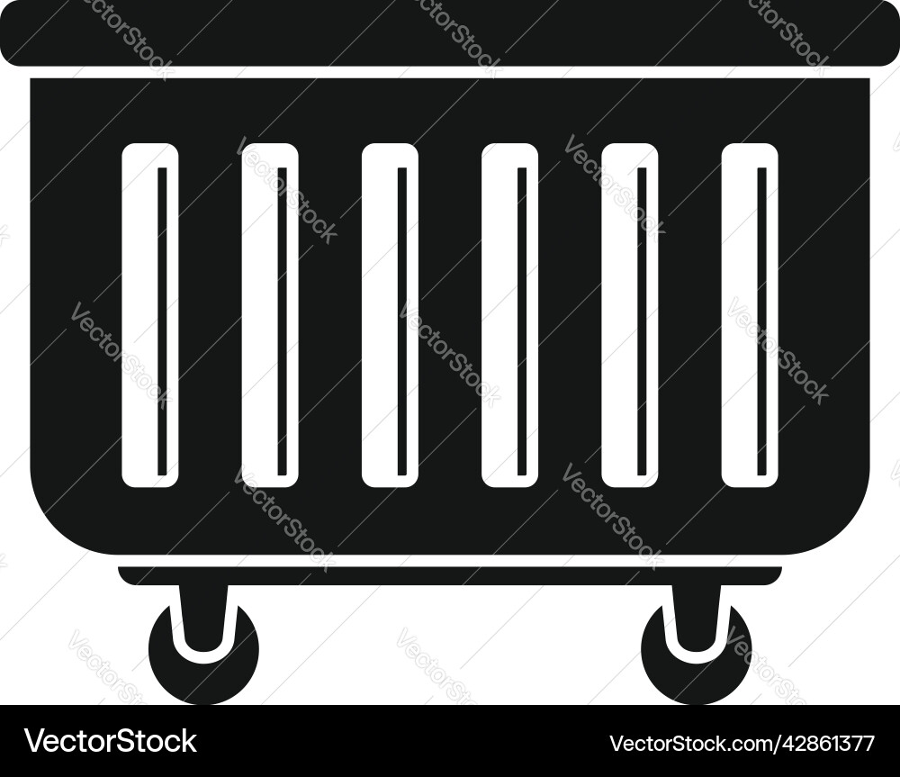 Waste cart icon simple food trash Royalty Free Vector Image