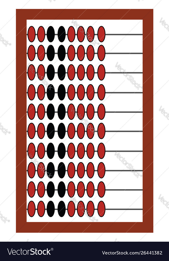 Abacus math on white background Royalty Free Vector Image