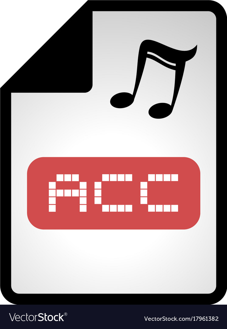 Computer acc file icon Royalty Free Vector Image