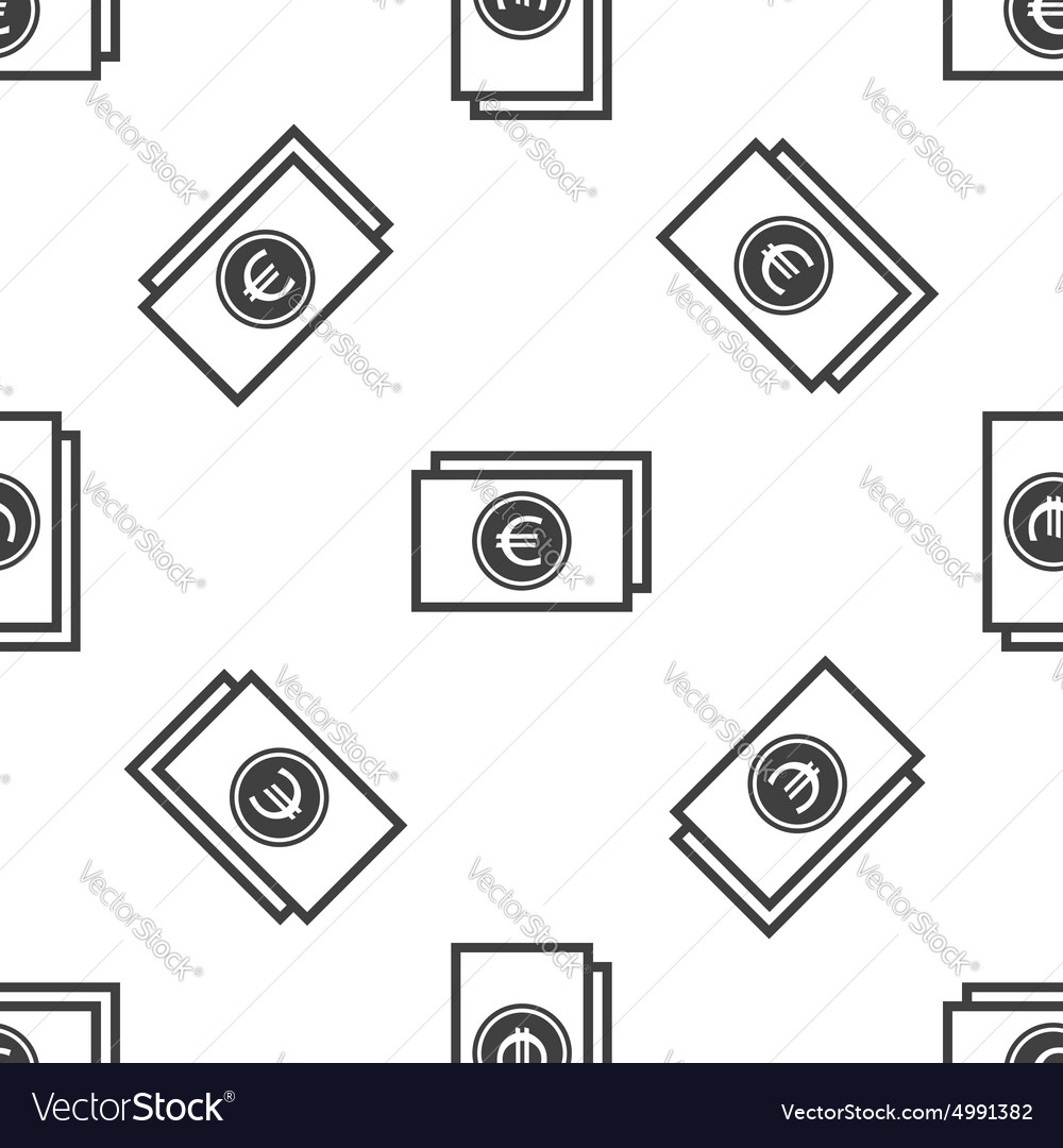 Euro bill pattern Royalty Free Vector Image - VectorStock