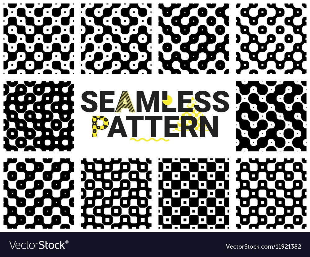 Geometric seamless patterns Royalty Free Vector Image
