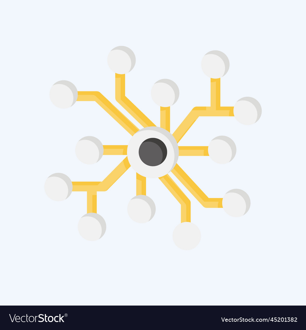 Icon neural network related to machine learning Vector Image