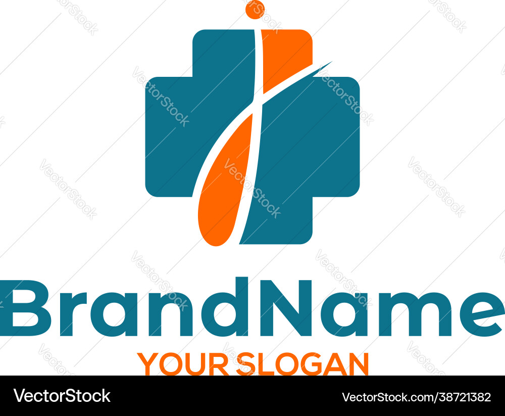 J health cross logo design Royalty Free Vector Image