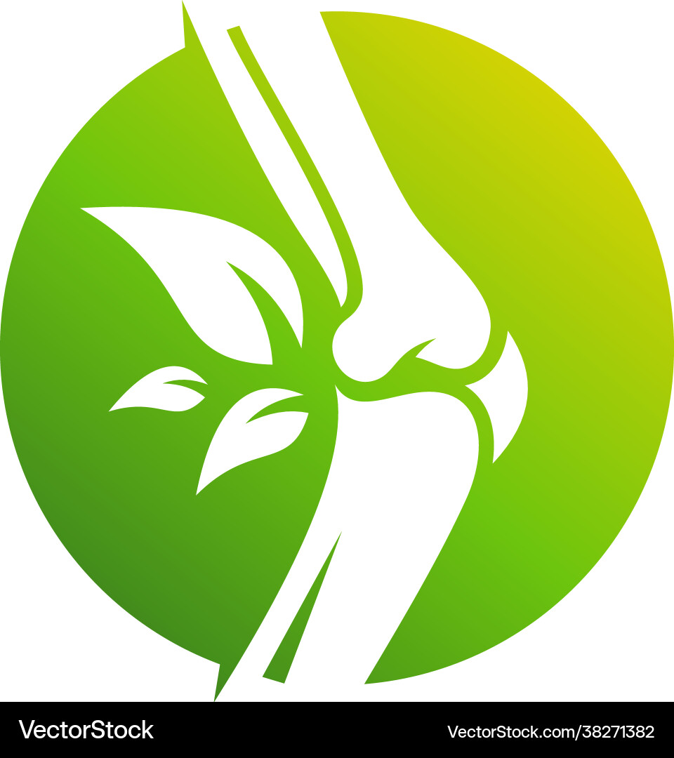 Leaf bone logo template creative Royalty Free Vector Image