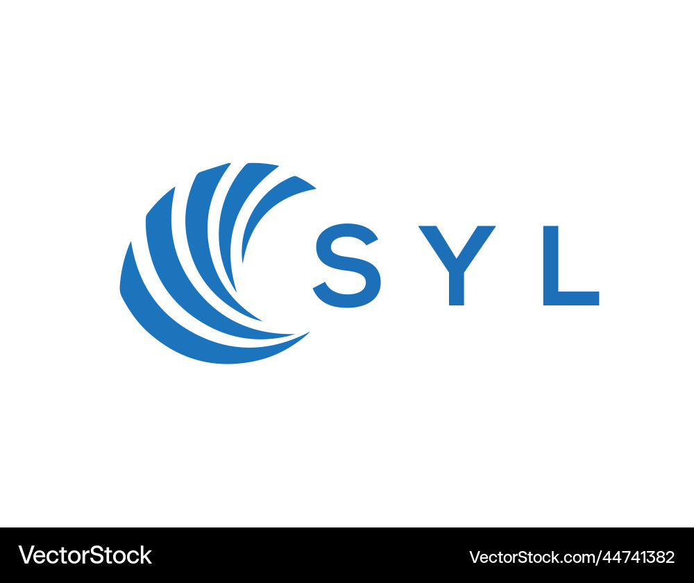 Syl letter logo design on white background Vector Image