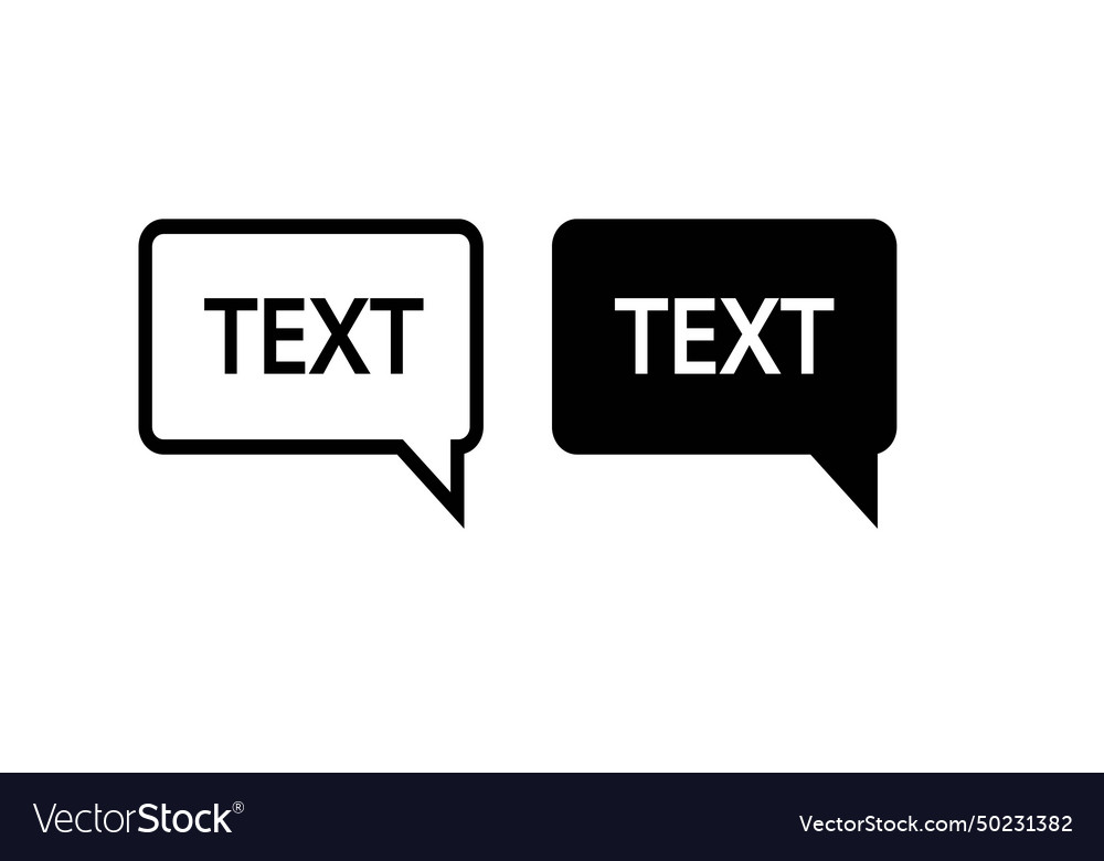 Text icon Royalty Free Vector Image - VectorStock