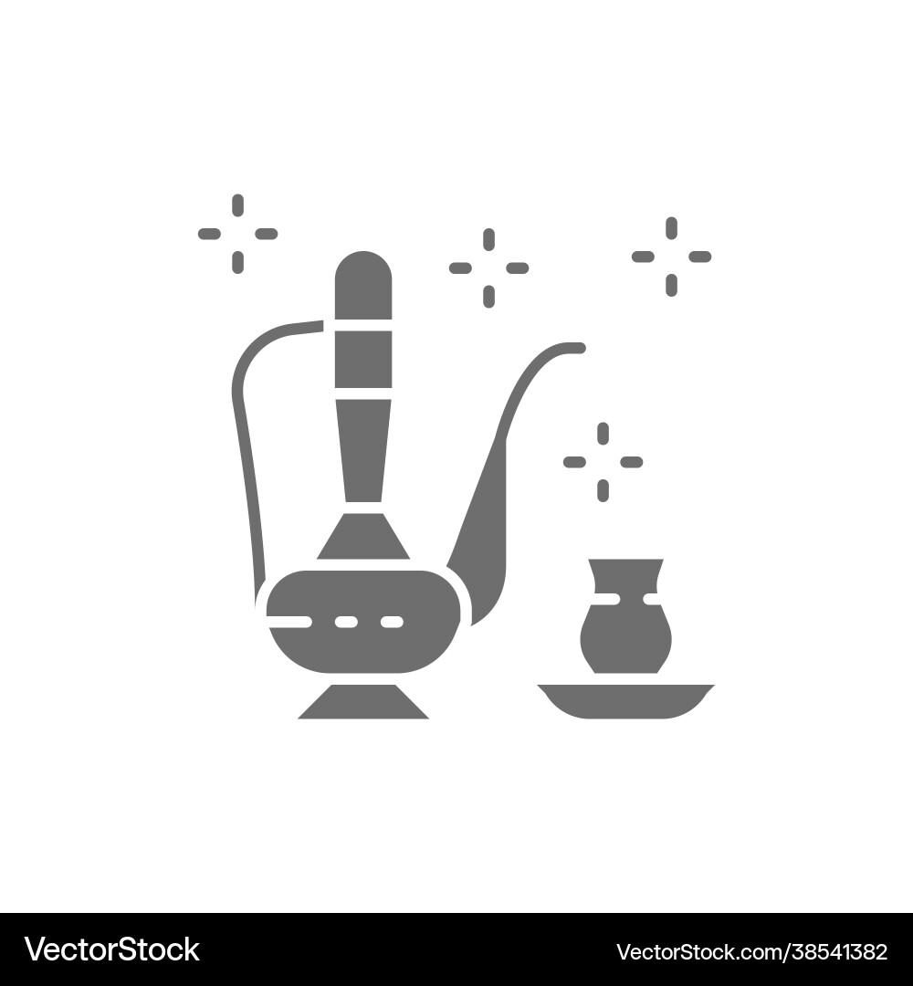 Traditional saudi arabian tea drink gray Vector Image
