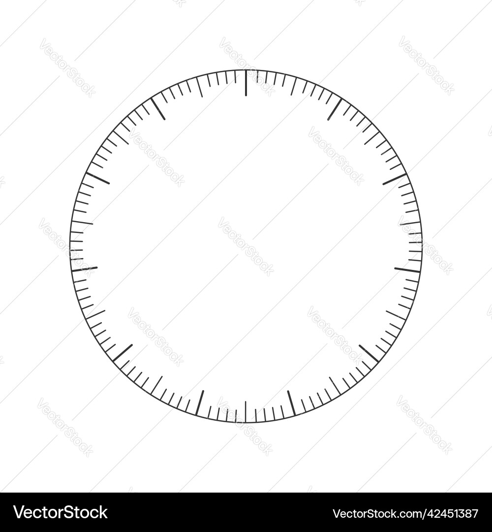 360 degree scale of barometer speedometer Vector Image