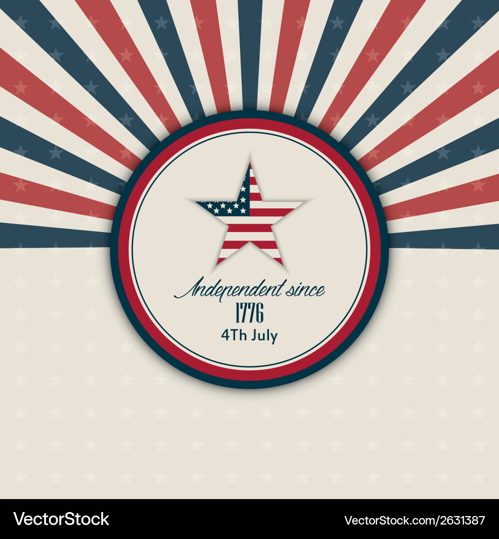 Abstract independence day background with special Vector Image