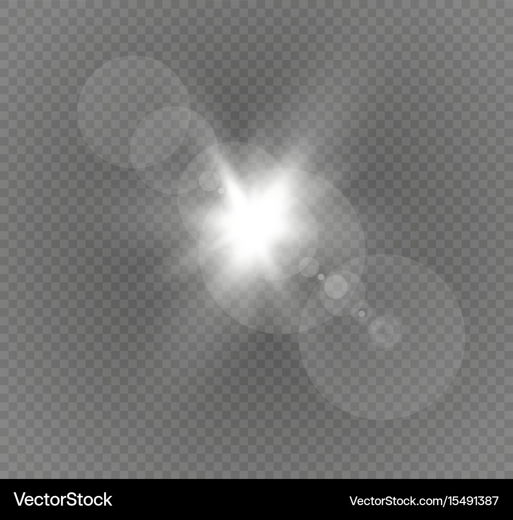 Abstract lens gold front solar flare transparent Vector Image