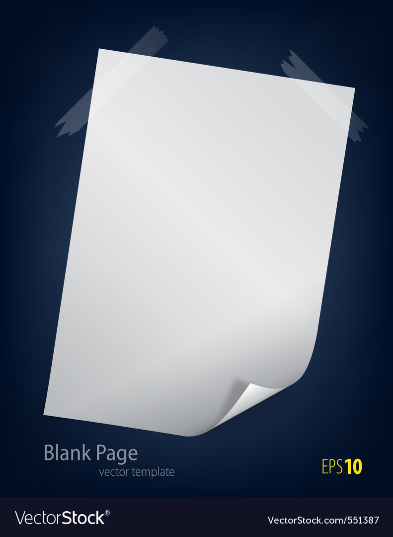 Blank page Royalty Free Vector Image - VectorStock