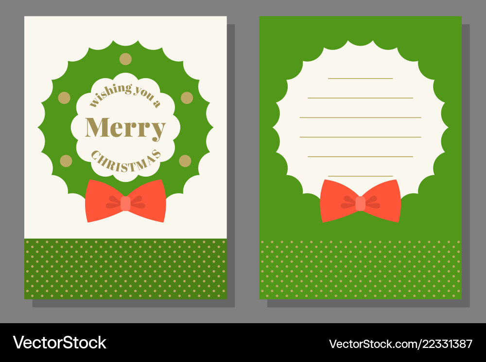 Christmas greeting or invitation card template Vector Image