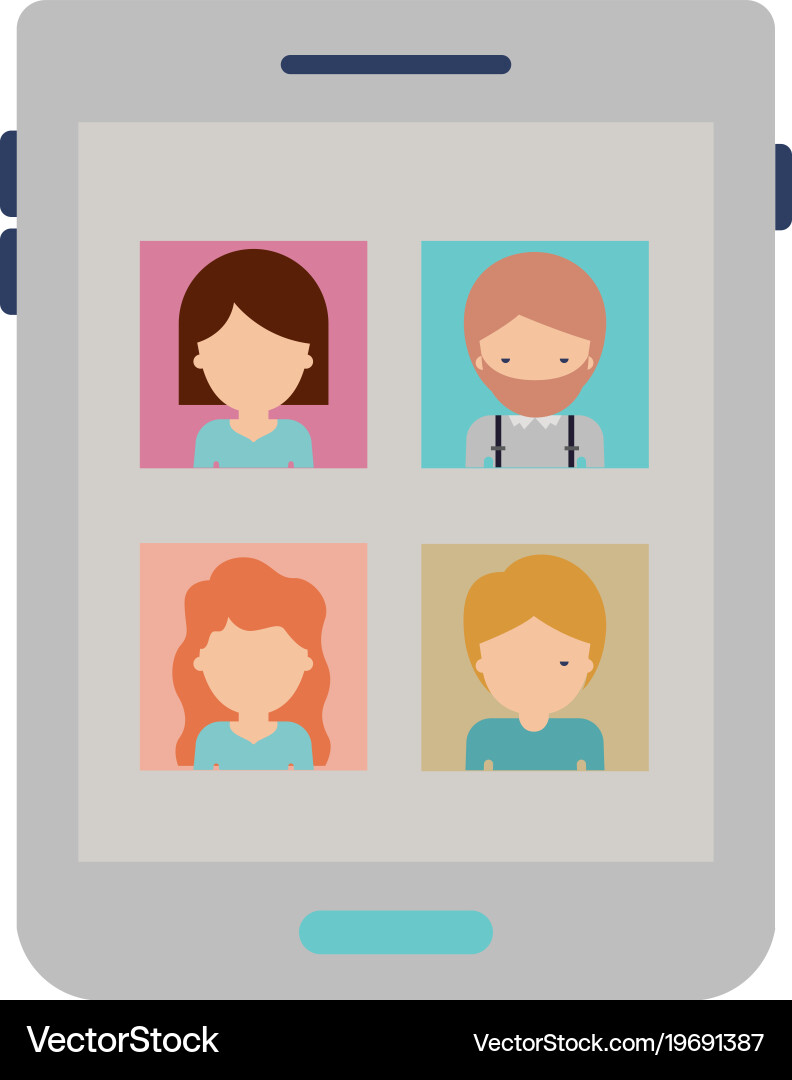 Faceless people picture profiles social network Vector Image