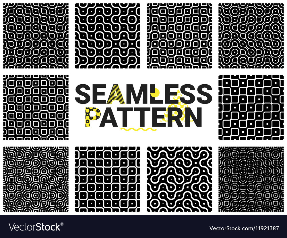 Geometric seamless patterns Royalty Free Vector Image