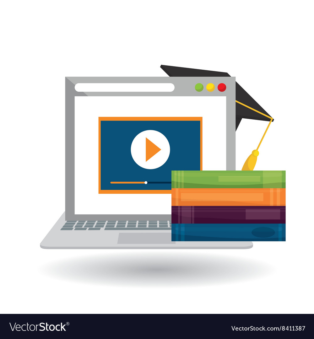 Online training editable Royalty Free Vector Image