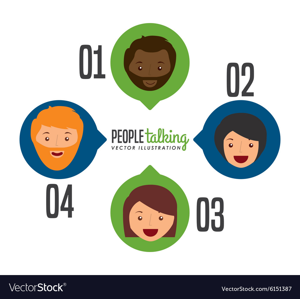 People talking Royalty Free Vector Image - VectorStock
