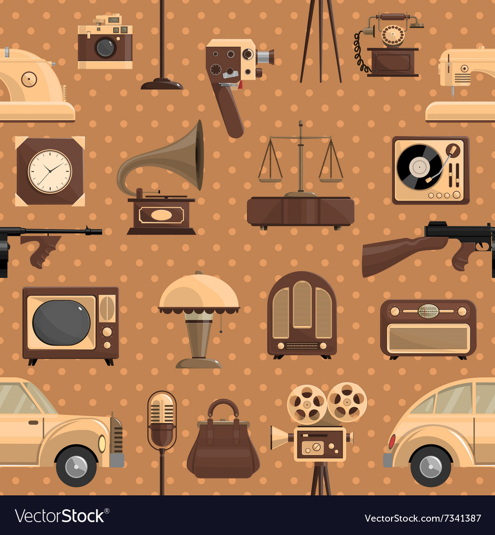 Retro seamless pattern Royalty Free Vector Image