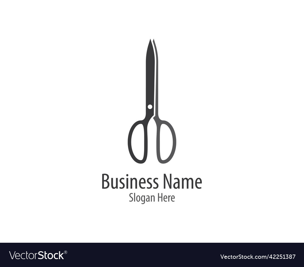 Scissors logo template Royalty Free Vector Image