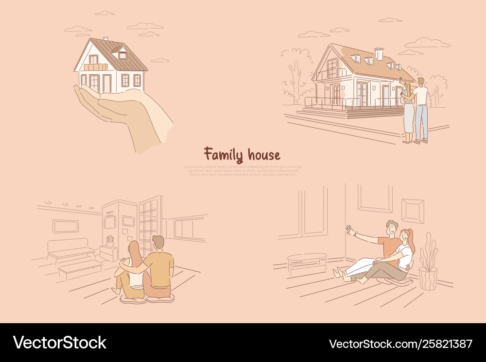 Two hands holding house metaphor young couple Vector Image