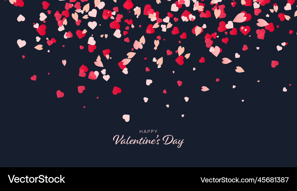 Valentines day background with hearts Royalty Free Vector